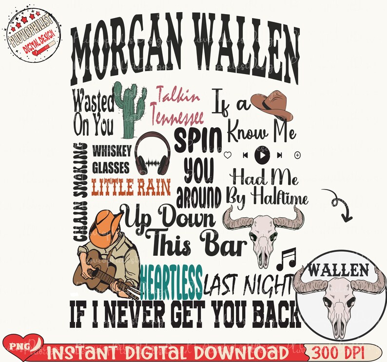 Morgan Wallen Design Tour Png, Morgan Wallen Png, One Thing at A Time ...