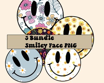 Distressed Smile Face PNG Retro Flower Png Stay Groovy 70s Inspired Png ...