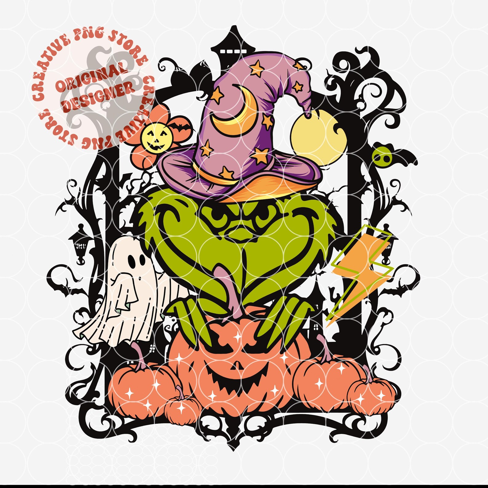 Grinch Pumpkin Season Png, Fall Vibes PNG, Fall PNG, Varsity Design ...