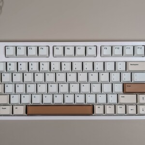 Minimal & Soft Beige and Brown Keycap Set PBT Cherry Profile Dye ...