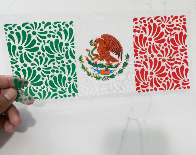 TALAVERA STYLE Mexico Flag UVDTF Wrap for 16oz Cups - Etsy