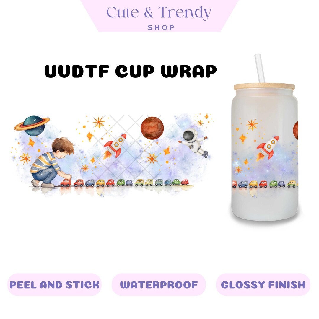 Autism Boy Train Space UVDTF Wrap for 16oz Cups - Etsy