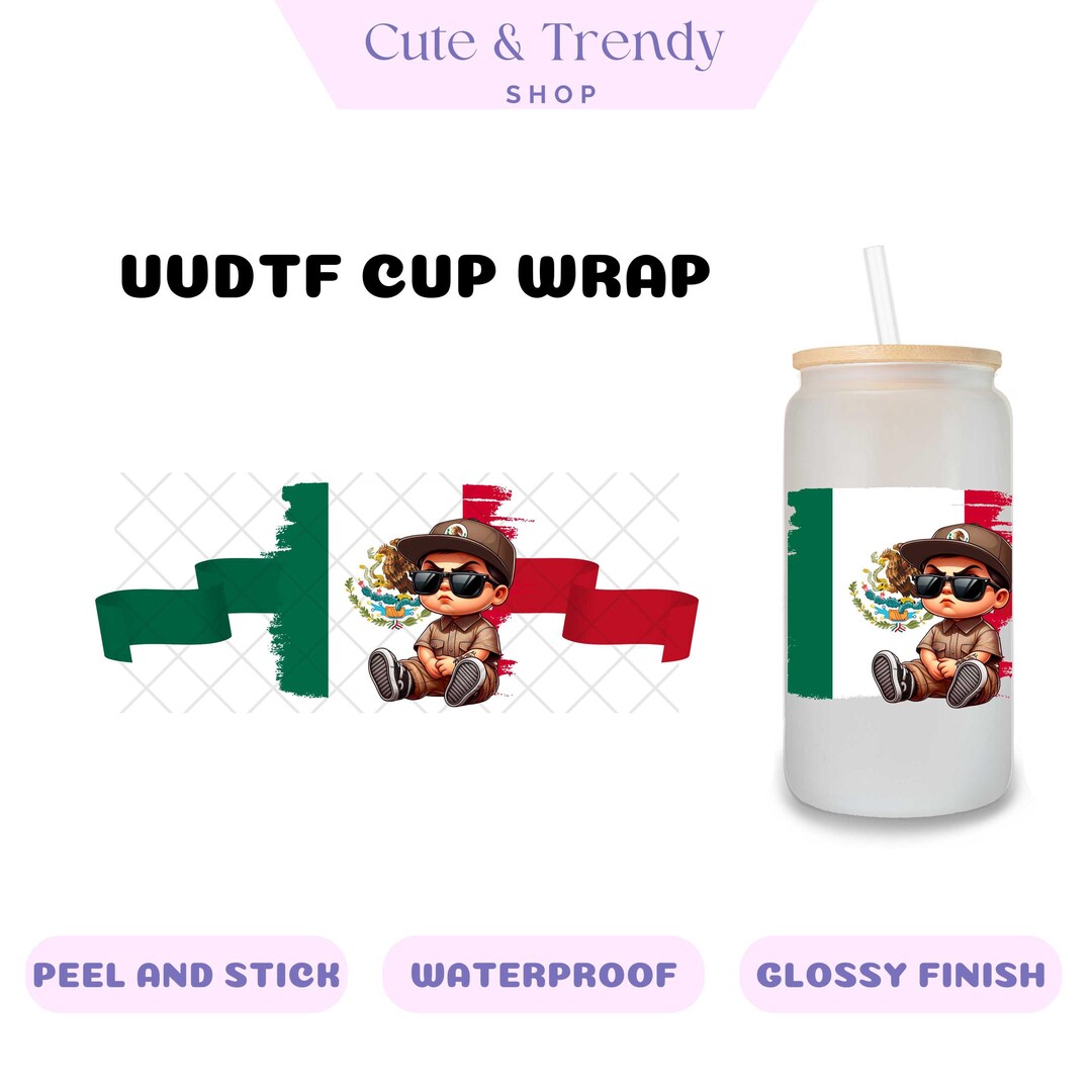Chicano Mexico Flag UVDTF Wrap for 16oz Cups - Etsy