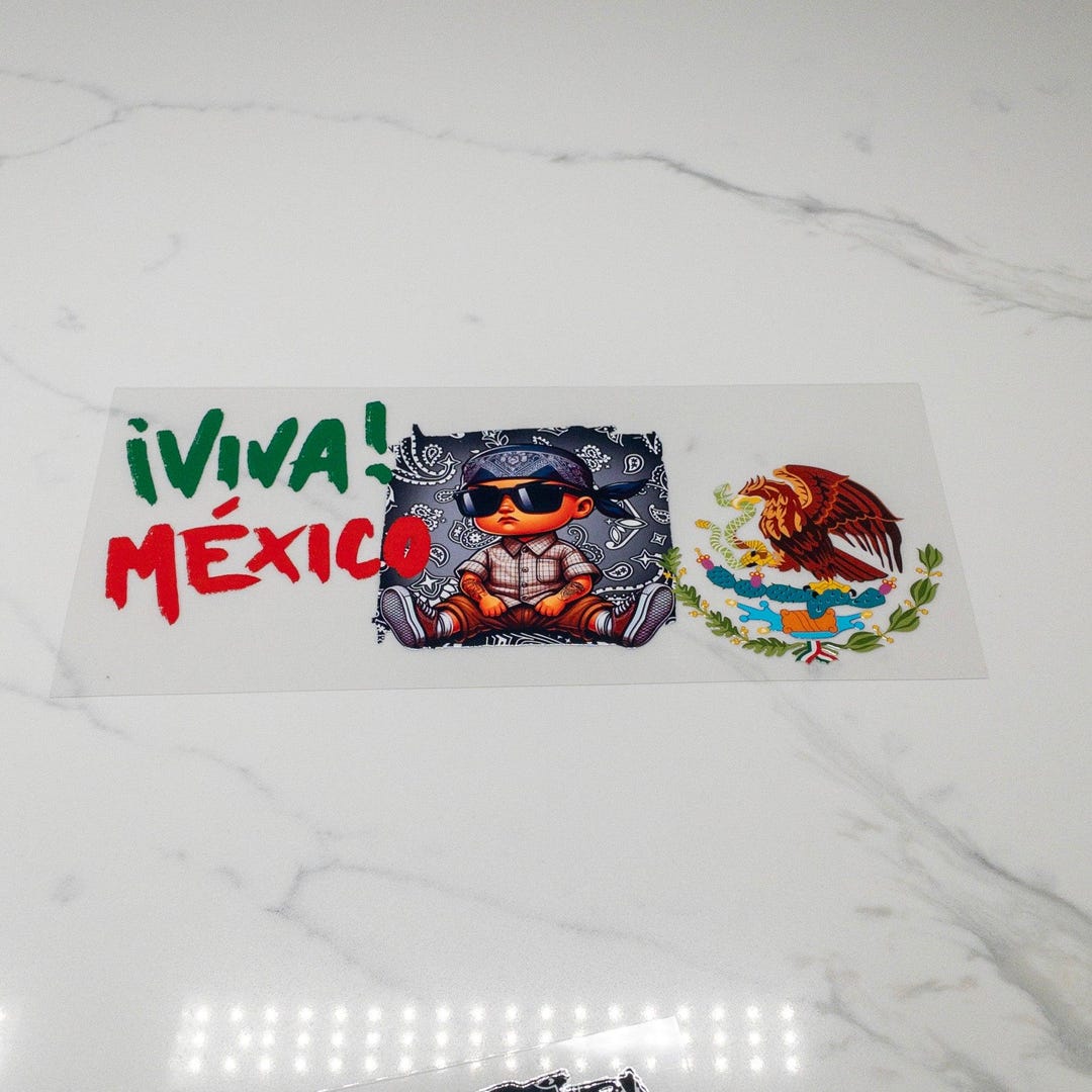 Chicano Hispanic Viva Mexico UVDTF Wrap for 16oz Cups - Etsy