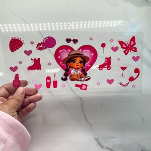 HISPANIC LATINA Spanish Chicana Mexicana Female UVDTF Cup Wraps Decals ...