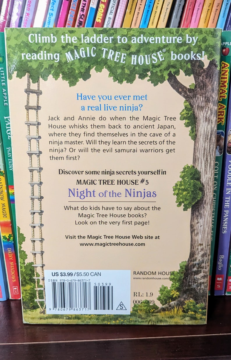 1995 | Magic Tree House: Night of the Ninjas - Etsy