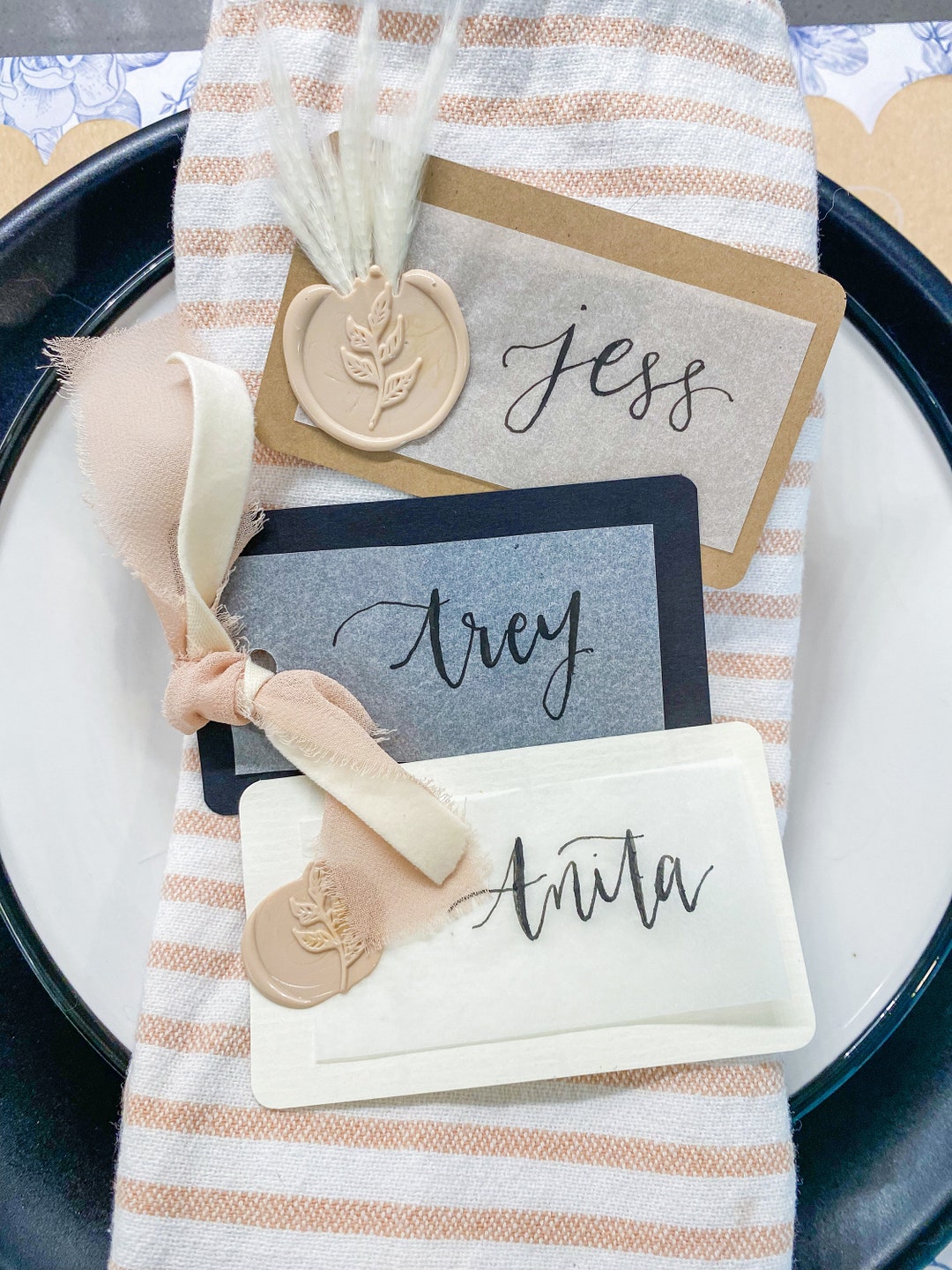 Hand Lettered Name Cards - Etsy