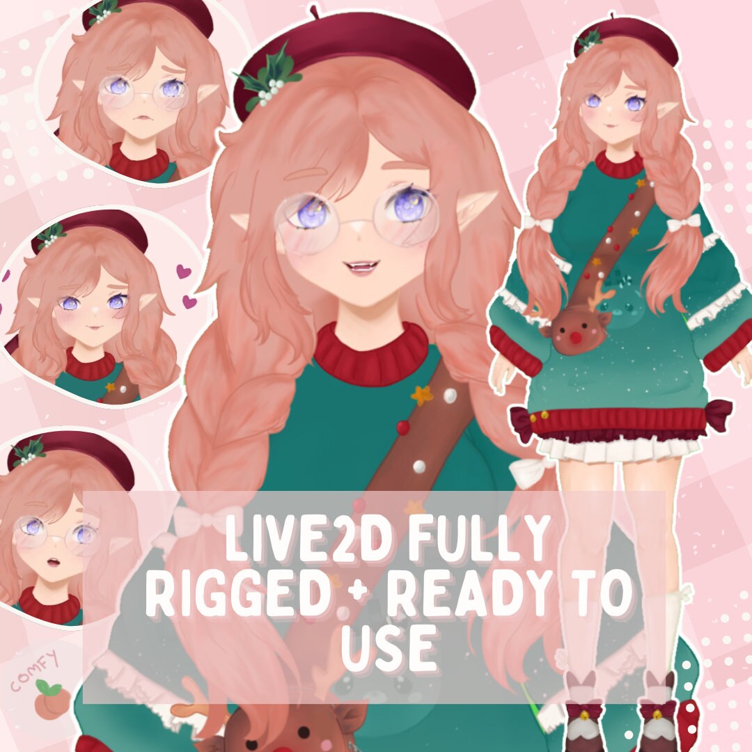 Live2d Premade Vtuber Model for Commercial Use fully Rigged Full Body ...