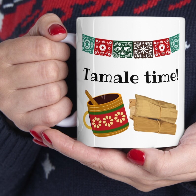 Tamales Christmas Mug, Navidad, Christmas Tamales, Feliz Navidad ...