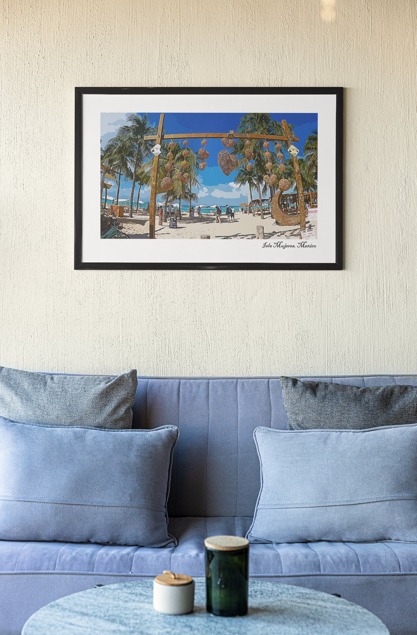 Travel Poster, Travel Art, Isla Mujeres, Oil Paint Effect, City Art ...