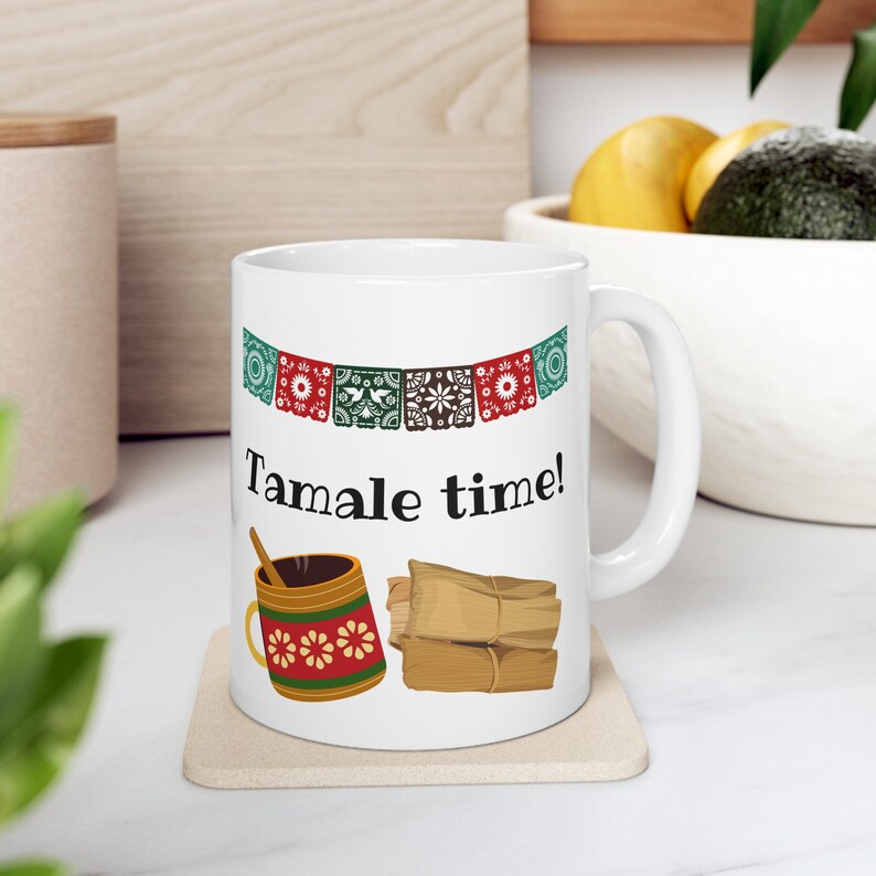Tamales Christmas Mug, Navidad, Christmas Tamales, Feliz Navidad ...