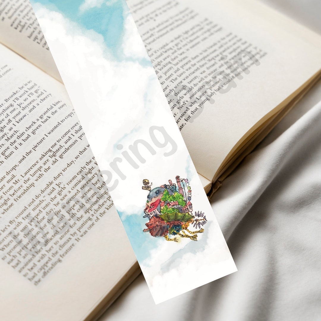 Flying Castle Ghibli Inspired Fantasy Bookmark - Etsy
