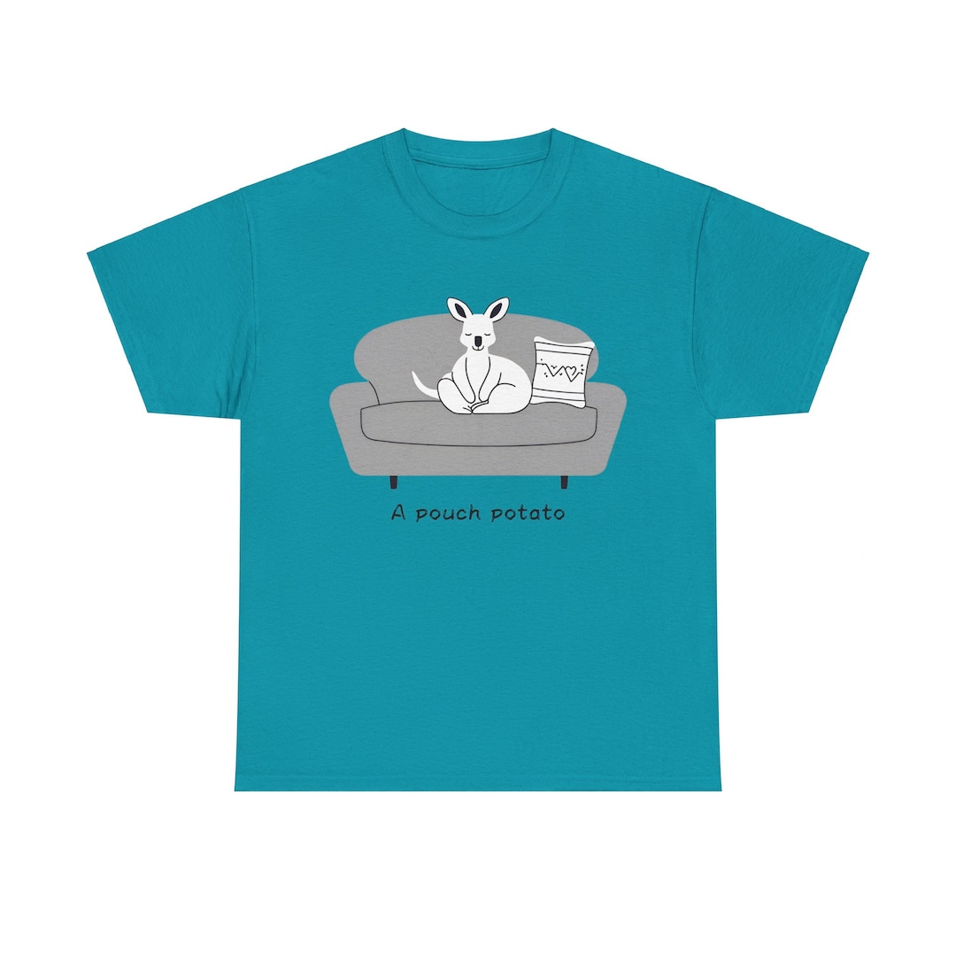 Lazy Kangaroo T-shirt, Cute Kangaroo on the Couch Like Couch Potato ...