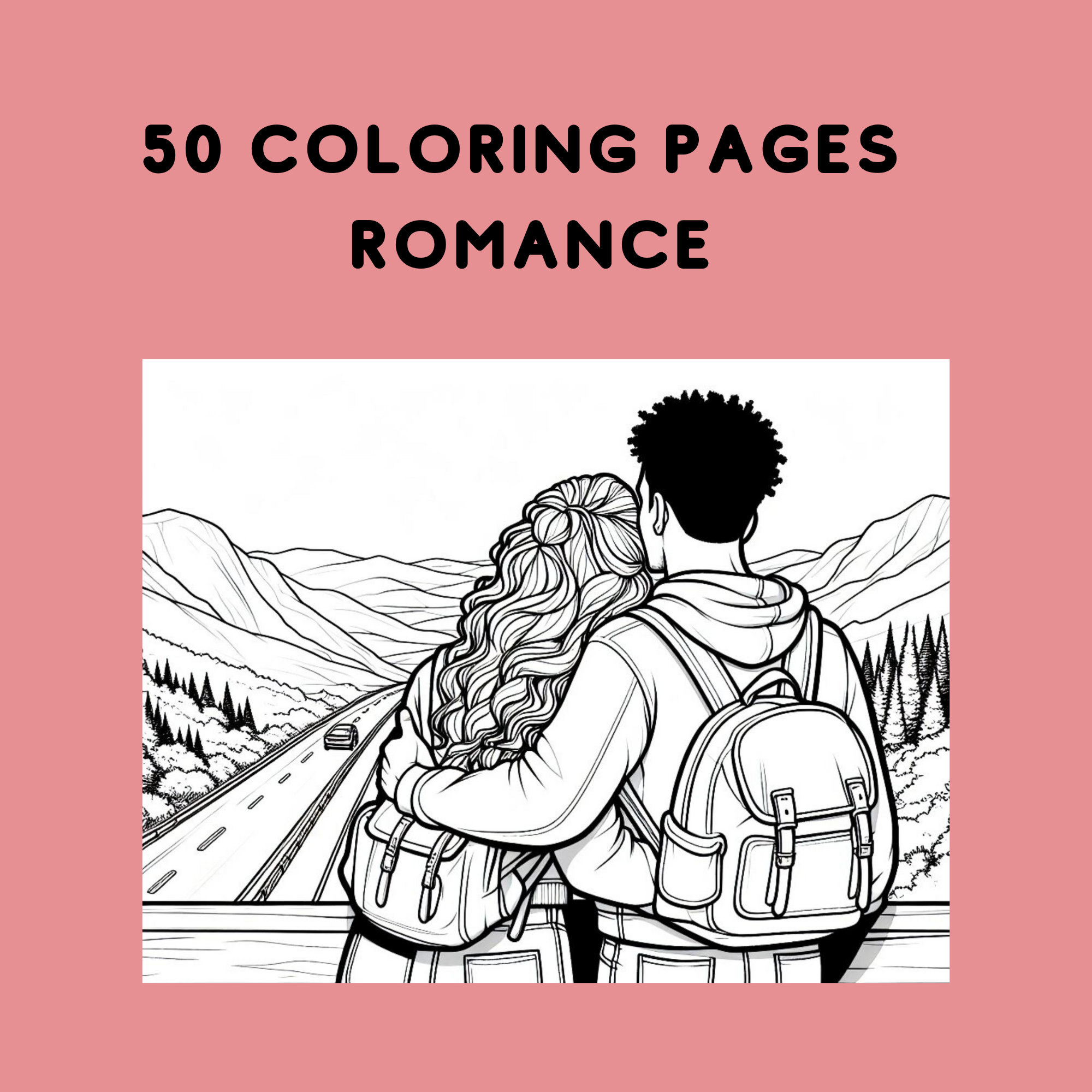 Romance Lover Printable Coloring Pages for Adults 40 Printable Coloring ...