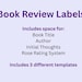 Book Review Labels 3 Unique Templates Track Title, Author, Thoughts ...