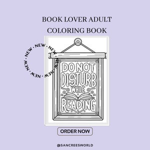 Book Lover Printable Coloring Pages for Adults - 50 Printable Coloring ...