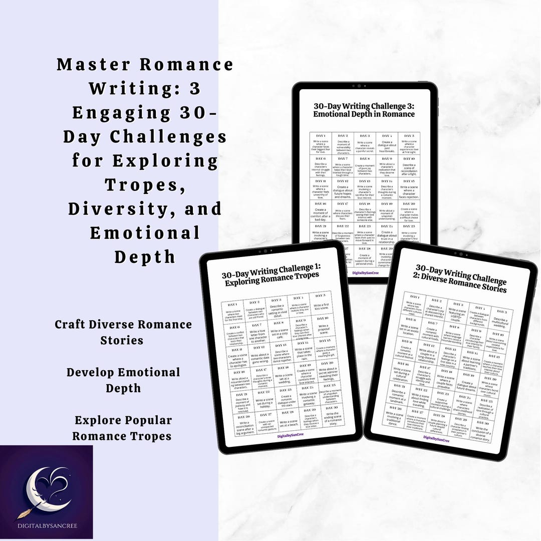Romance Writing Prompts: 30-day Challenge (digital Download) - Etsy
