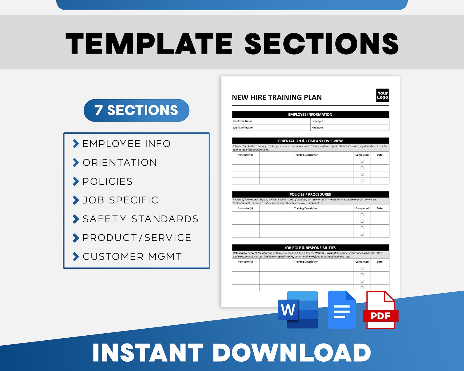 New Hire Training Plan | Employee Orientation Guide | Employee ...
