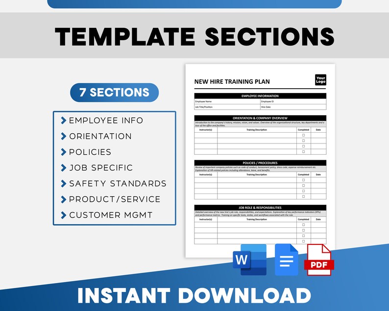 New Hire Training Plan | Employee Orientation Guide | Employee ...