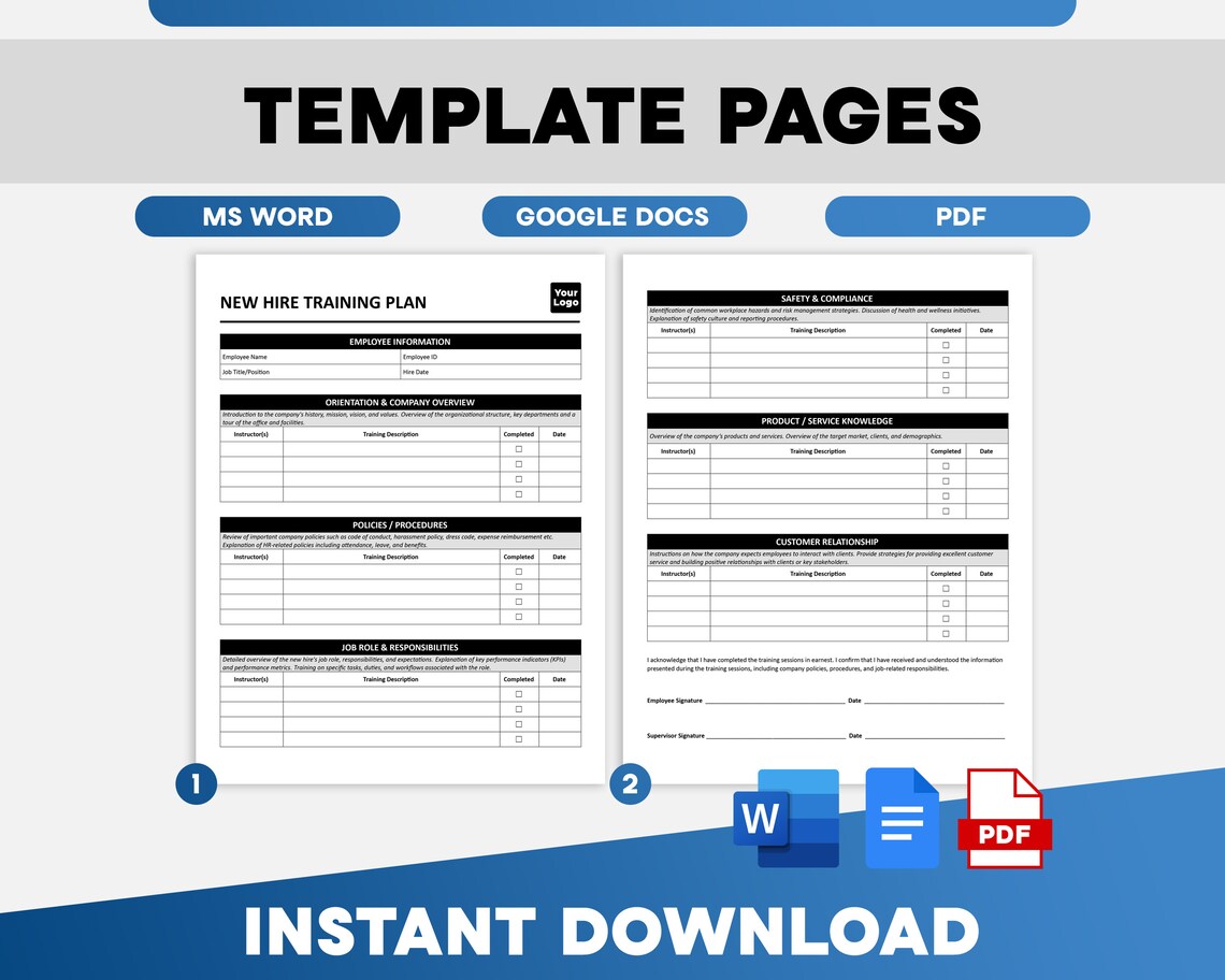 New Hire Training Plan | Employee Orientation Guide | Employee ...