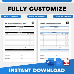 Employee Expense Reimbursement Form | Employee Expense Request Form ...