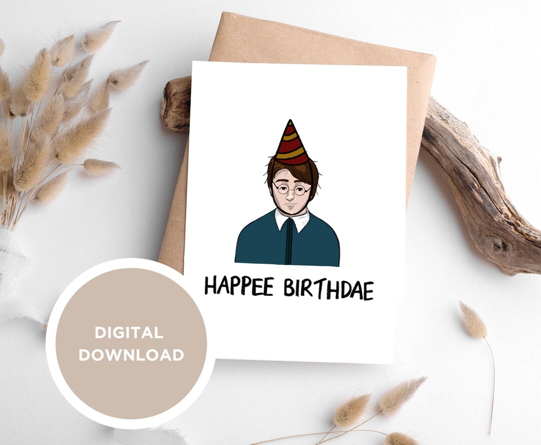 Printable Birthday Card | Harry Potter Inspired | Happee Birthdae ...