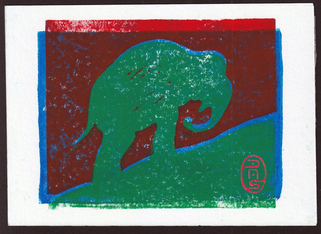 Gift a Colorful Original Art Linocut Print for Home,beach House,kitchen ...