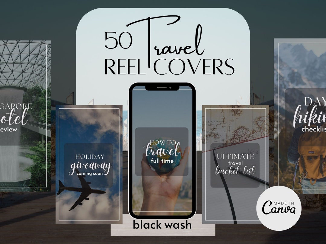 50 Travel Reel Covers Templates Instagram Travel Reels Travel Blogger ...