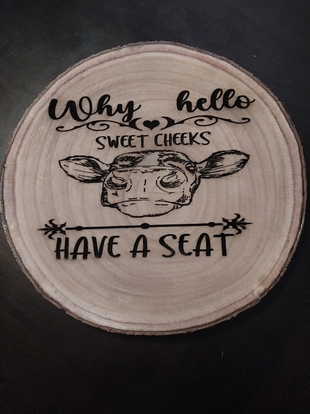 Why Hello Sweet Cheeks Laser Engraved Wood Picture - Etsy