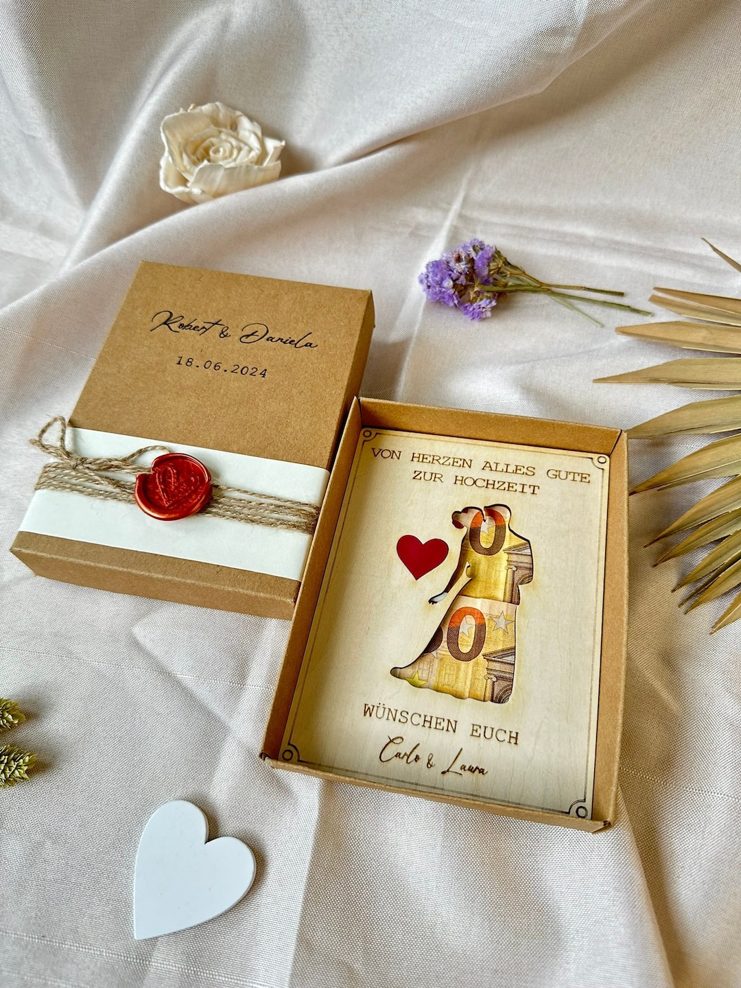 Personalized Money Gift for a Wedding • Gift Box for Money • Wedding ...