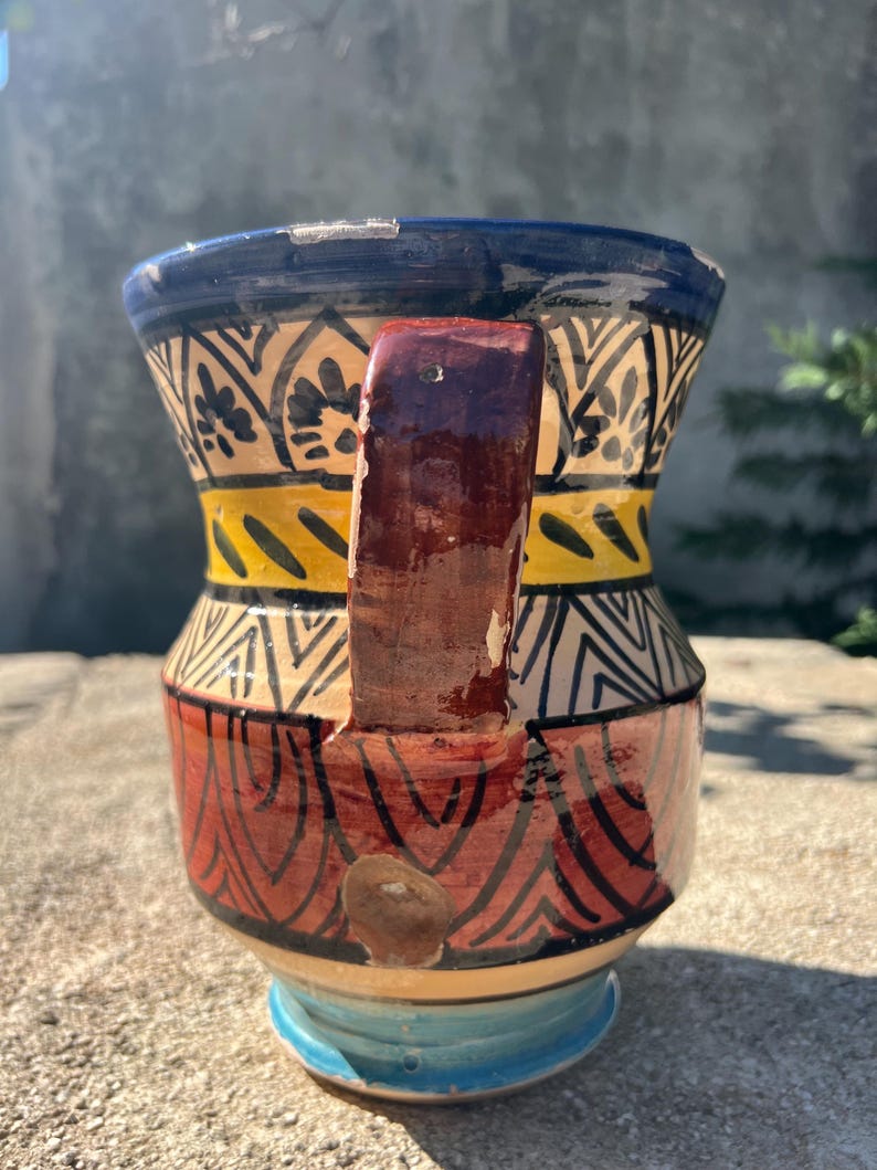 Vintage Pitcher Italian Ceramic Pitcher Dating 1930s Calabria Italy - Etsy