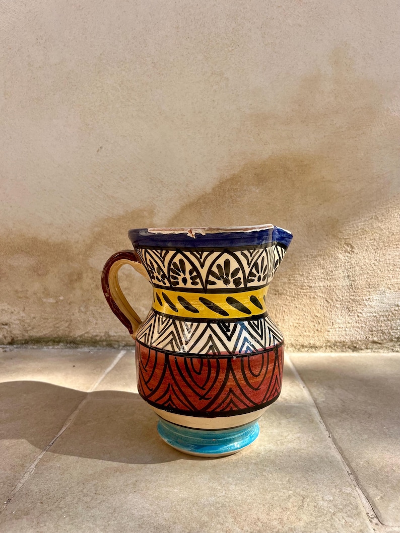 Vintage Pitcher Italian Ceramic Pitcher Dating 1930s Calabria Italy - Etsy