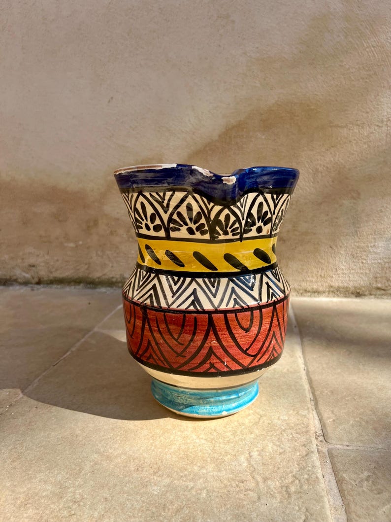 Vintage Pitcher Italian Ceramic Pitcher Dating 1930s Calabria Italy - Etsy