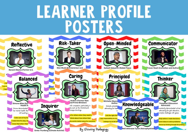 IB Learner Profile Posters and Worksheets - Colorful and Black and ...