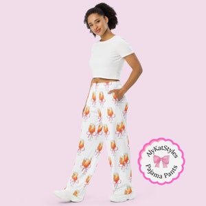 Aperol Spritz Pajama Pants, Cocktail Print Lounge Clothes - Etsy