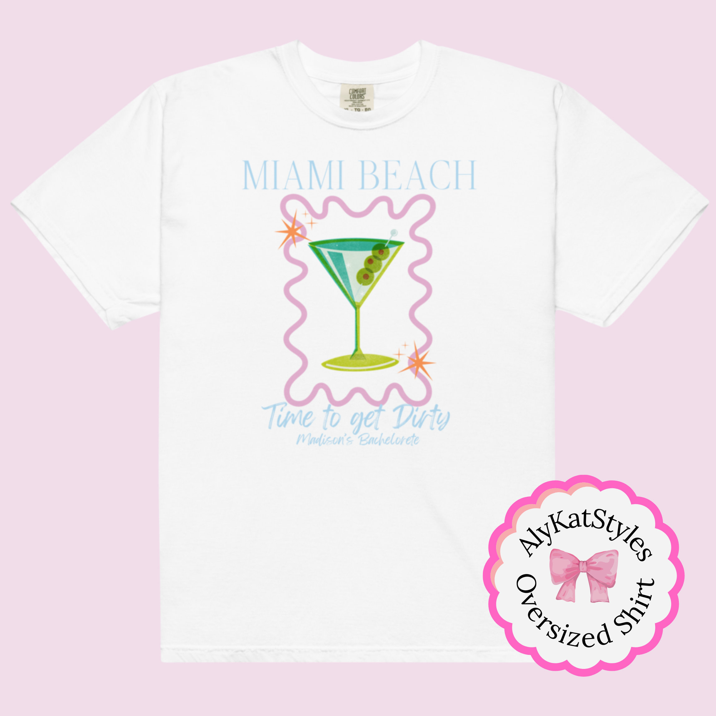 Miami Bachelorette Party Tees Trendy Customizable Shirts for Bride ...