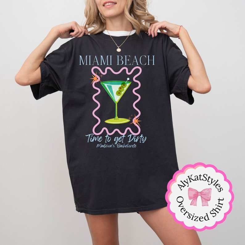 Miami Bachelorette Party Tees Trendy Customizable Shirts for Bride ...