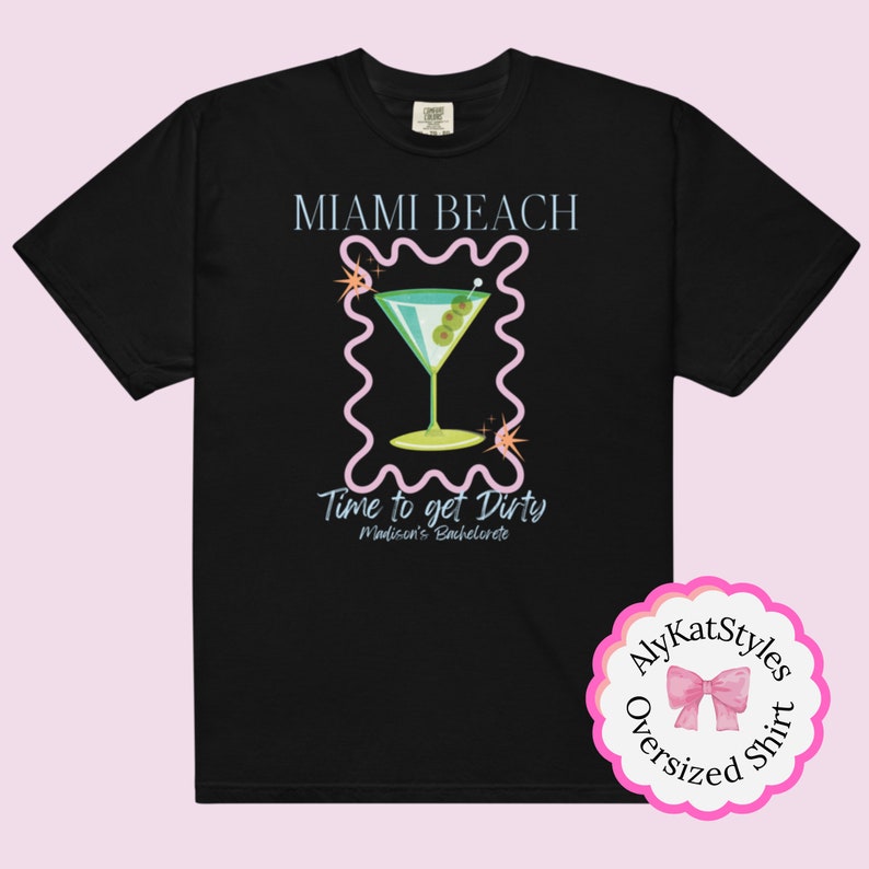 Miami Bachelorette Party Tees Trendy Customizable Shirts for Bride ...