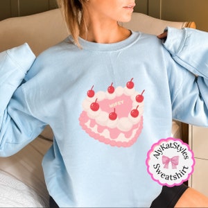 Wifey Sweatshirt With Sweet Vintage Cake Design Cozy Bridal Shower Gift ...