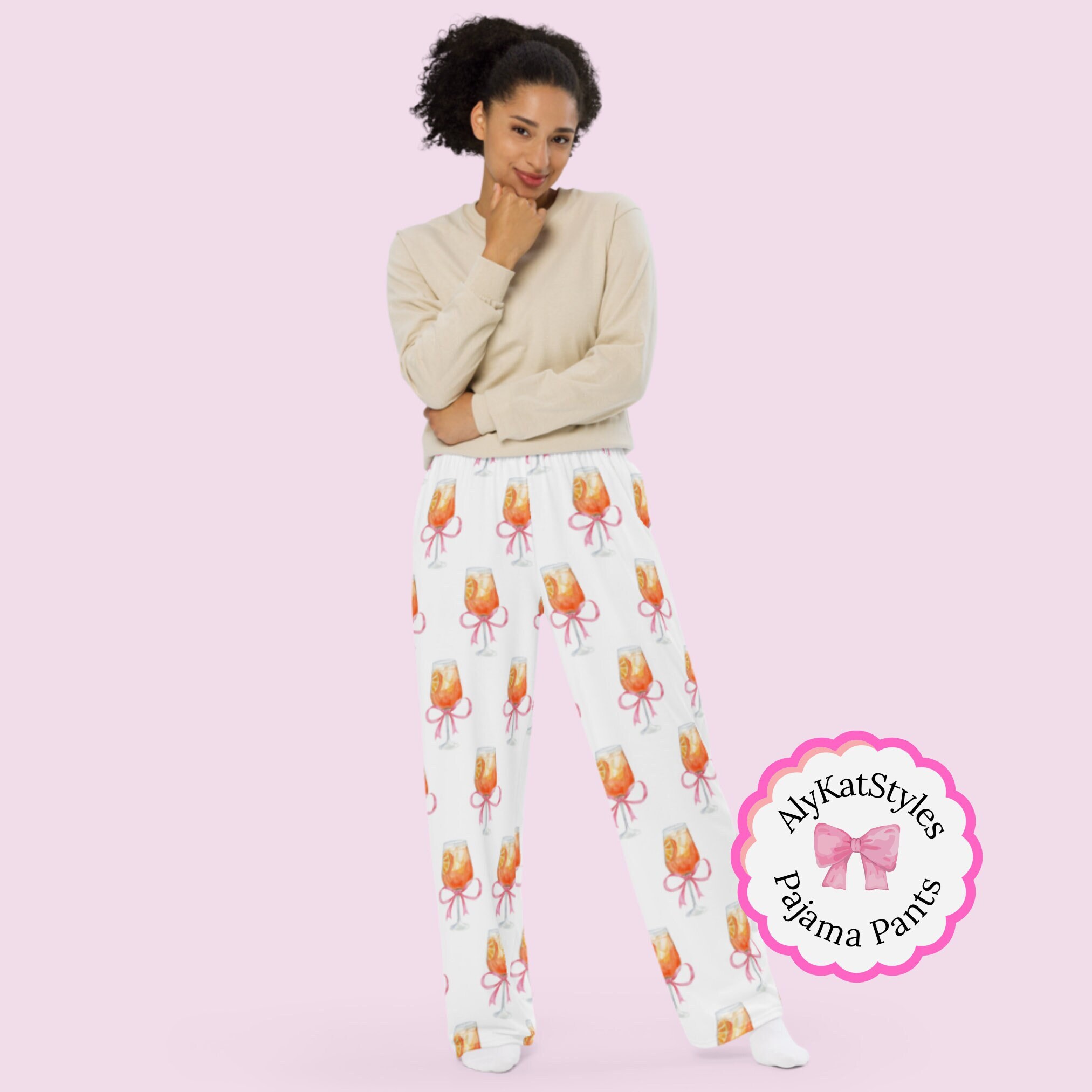 Aperol Spritz Pajama Pants, Cocktail Print Lounge Clothes - Etsy