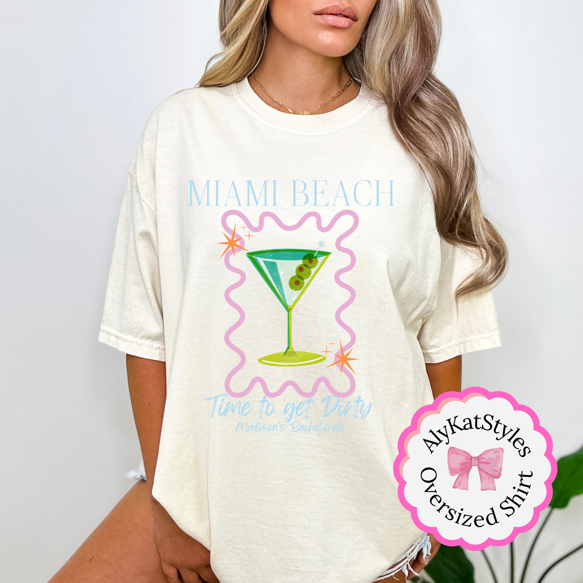 Miami Bachelorette Party Tees Trendy Customizable Shirts for Bride ...