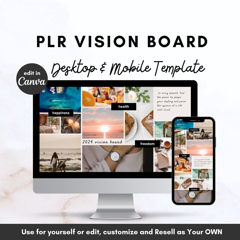 Vision Board Template - Etsy