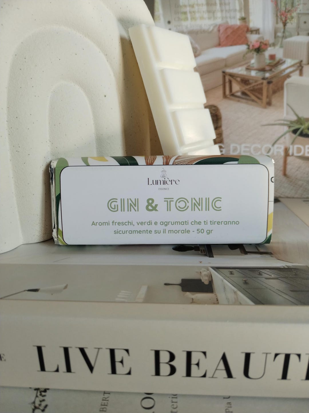 Gin & Tonic Wax Melt Bar - Citrus Scent, Coconut Wax, Refreshing ...