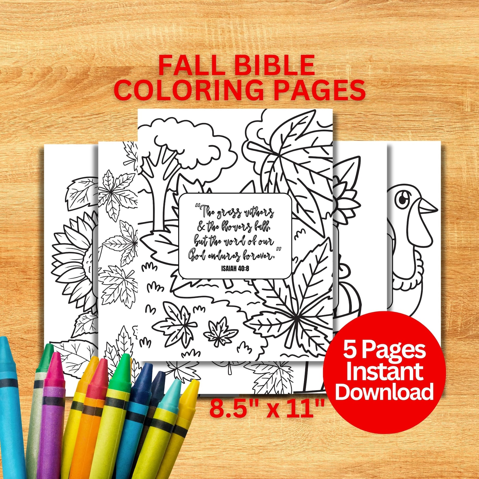 Fall/harvest Bible Coloring Pages - Christian Coloring Pages - Sunday ...