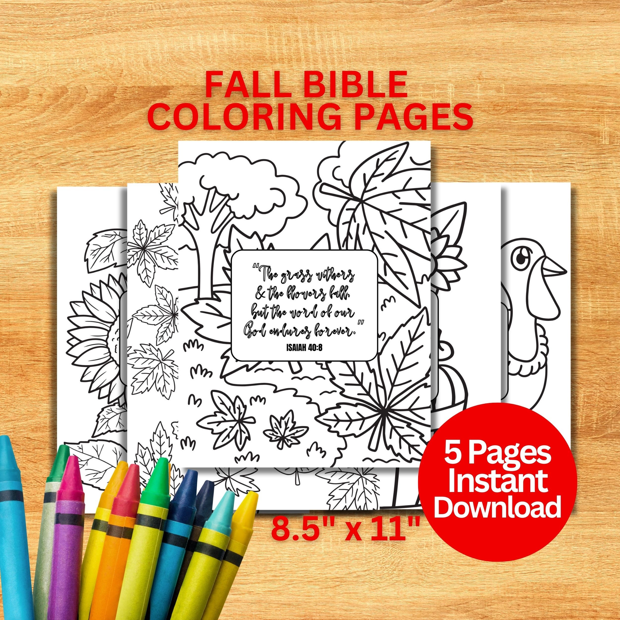 Fall/harvest Bible Coloring Pages - Christian Coloring Pages - Sunday ...
