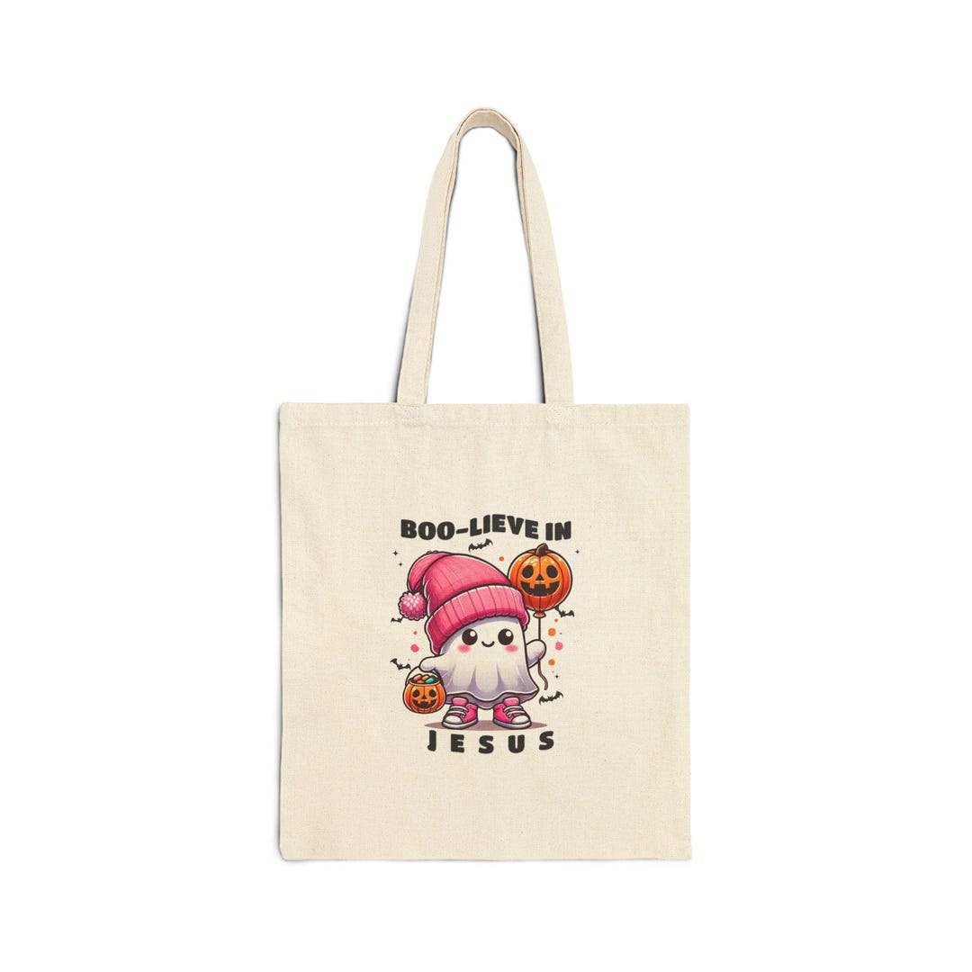 Boo-lieve in Jesus Trick or Treat Bag Girl Halloween Fall Halloween Bag ...