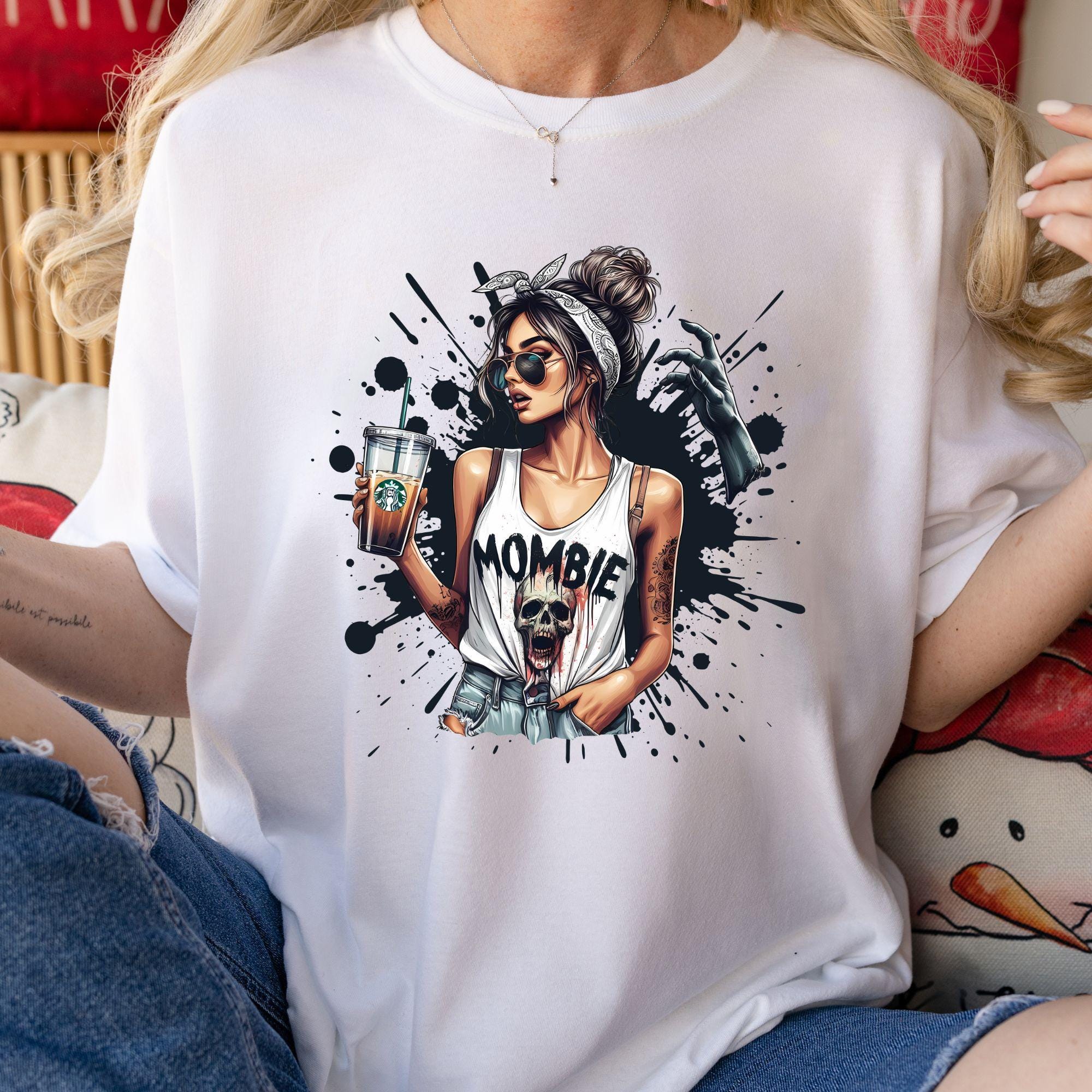 Mombie Girl PNG: Halloween Zombie Mom Graphic Tee (digital Download) - Etsy