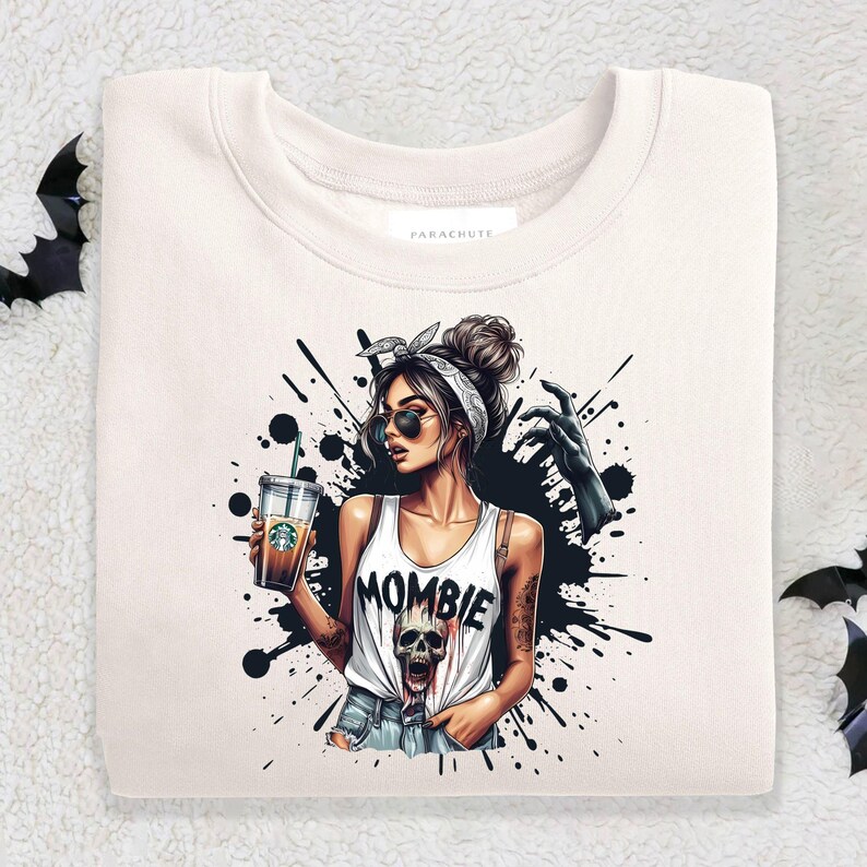 Mombie Girl PNG: Halloween Zombie Mom Graphic Tee (digital Download) - Etsy