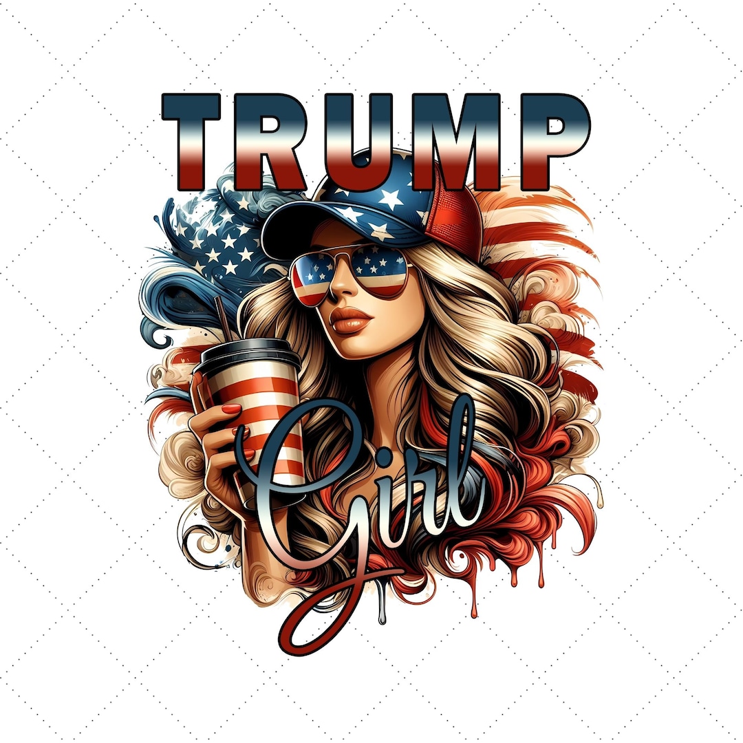 Trump Girl PNG: American Flag Sublimation Design (digital Download) - Etsy