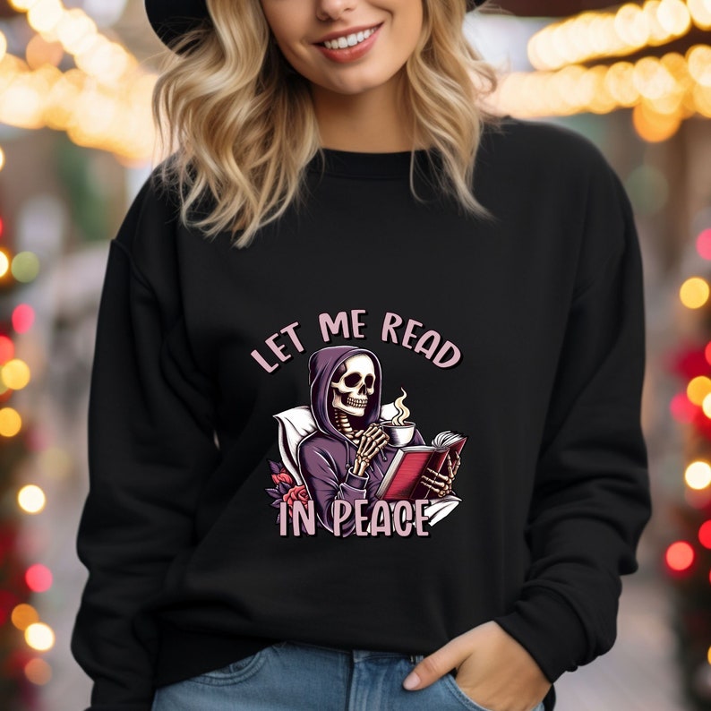 Let Me Read in Peace Png, Skeleton, Coffee and Book Sublimation Design ...